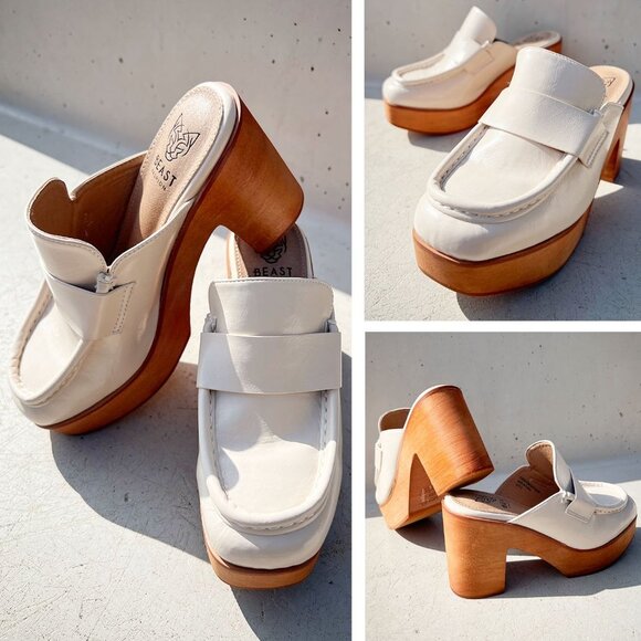 BEAST FASHION | Shoes | New Penny Loafer Wooden Platform Heel Clog ...